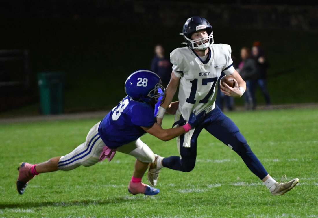 Offensive line came up huge as Muncy beat South 49-21 to win fourth ...